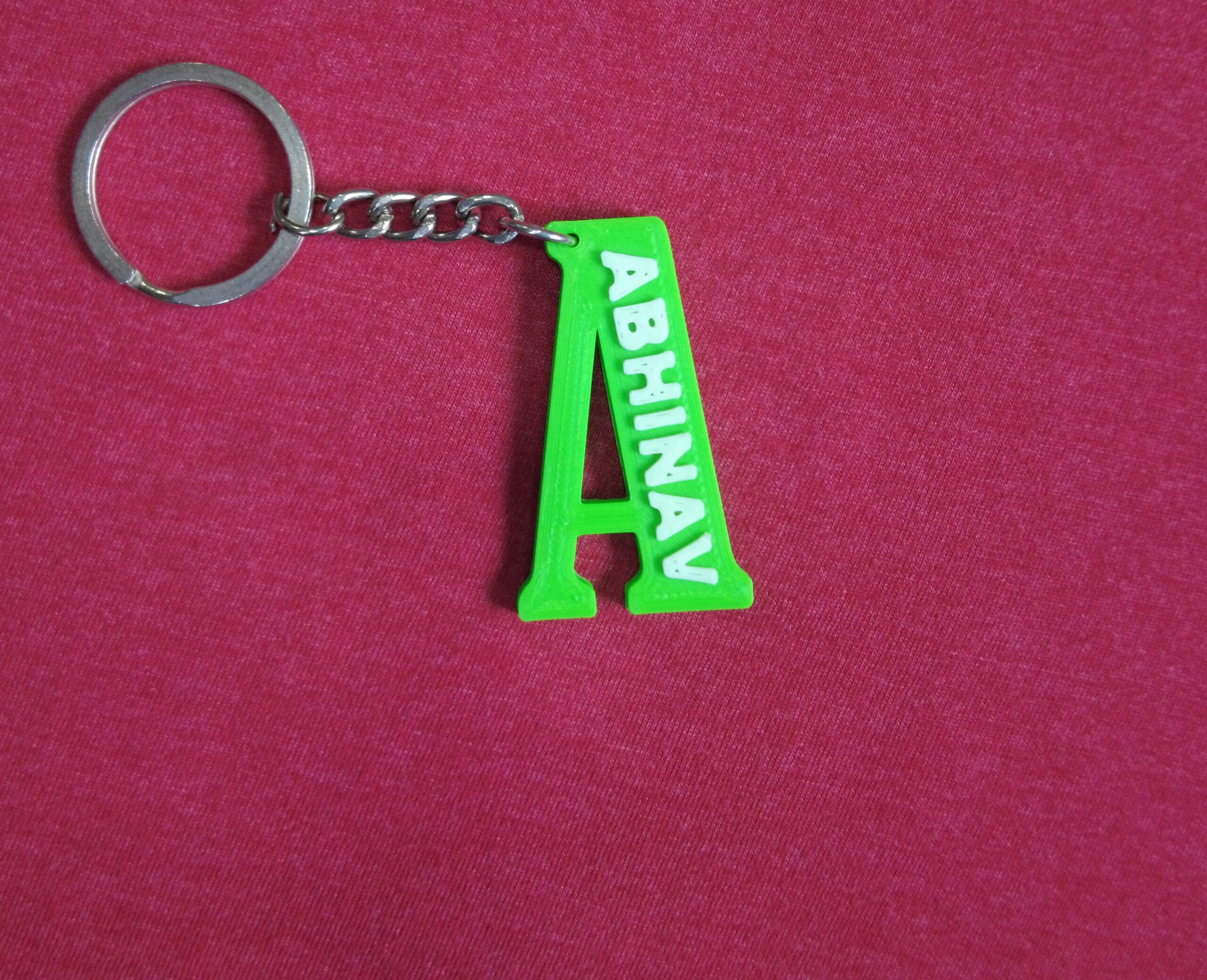 Letter name Keychain - The 3D Workshop